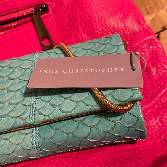 Inge Christopher | Bags | Vintage Womens Clutch Purse In Blue Alligator ...